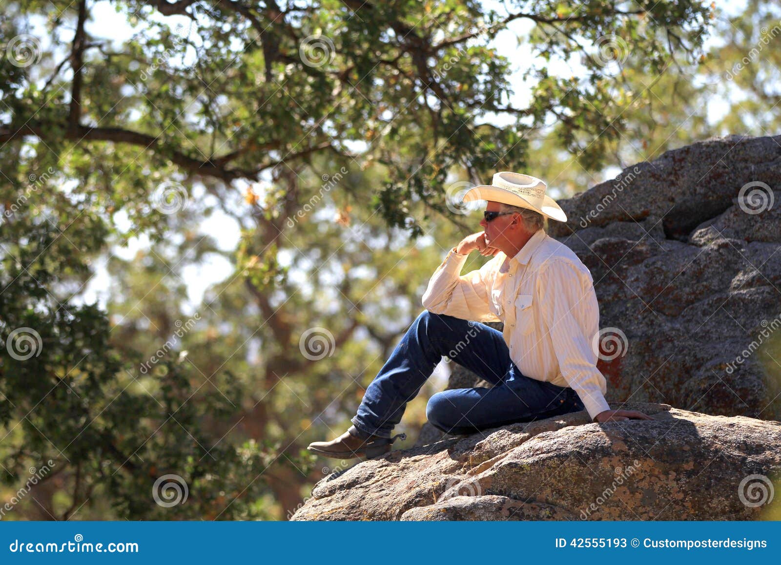 The cowboy thinker. stock image. Image of model, artistic - 42555193