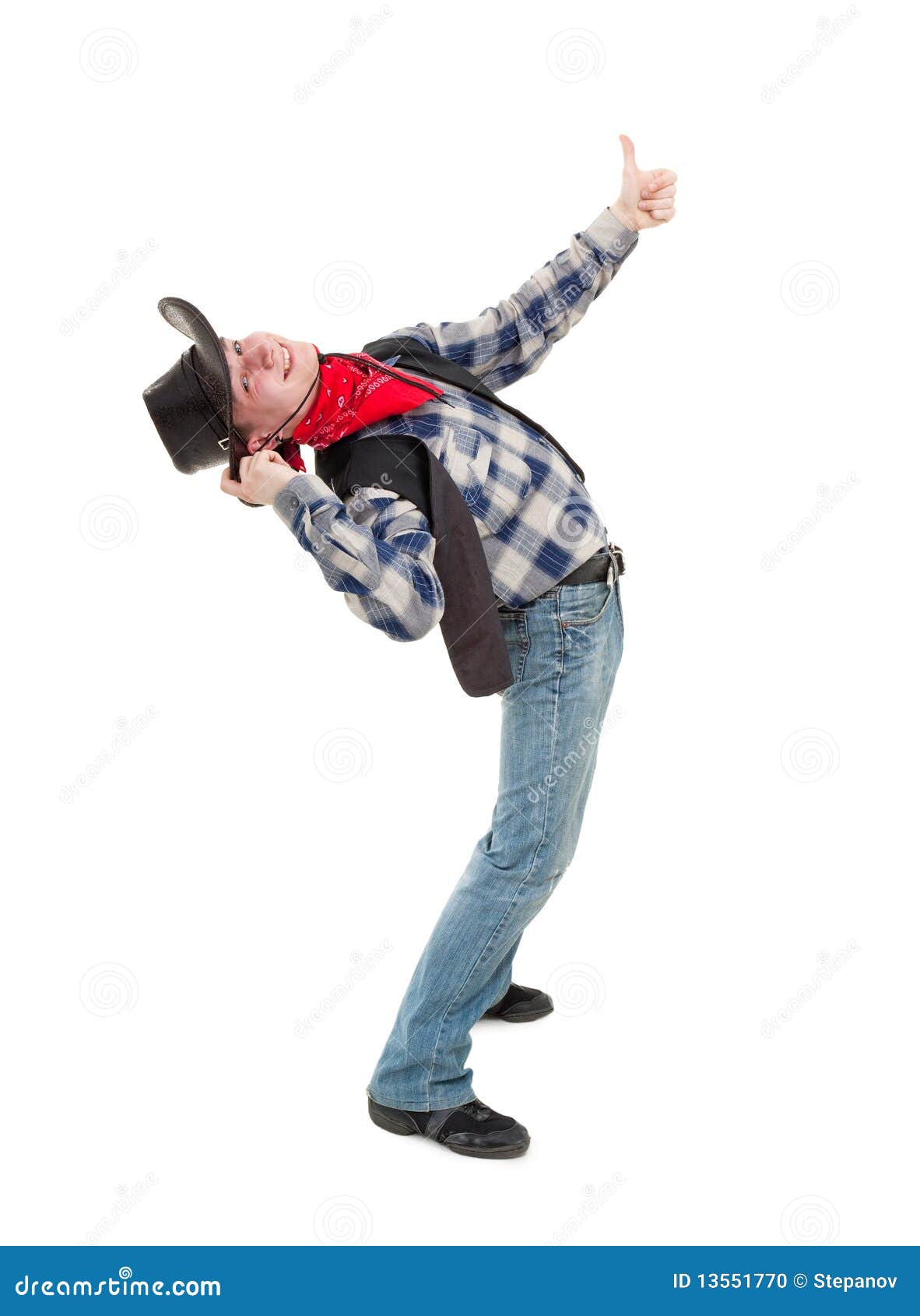 Cowboy With Thumbs Up Gesture Stock Photo - Image: 13551770