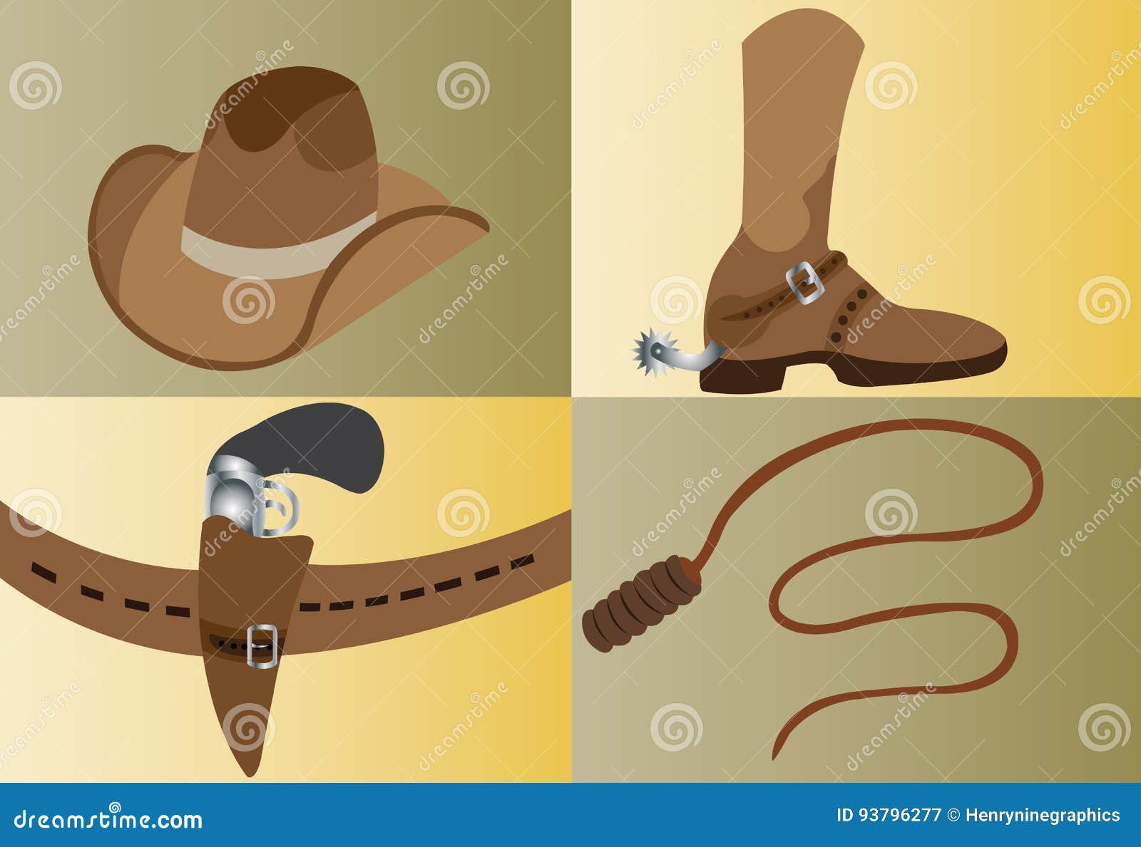 Cowboy tools stock vector. Illustration of jackaroo, gaucho - 93796277