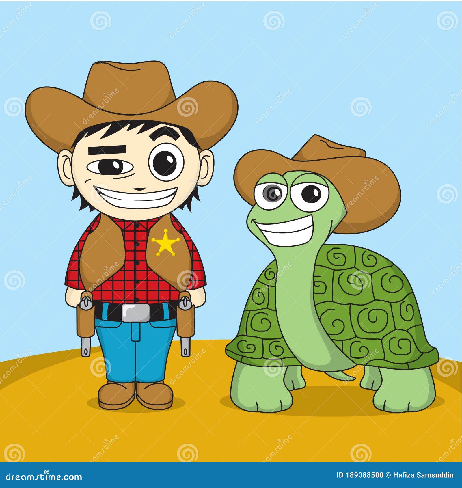 Cowboy Tortoise With Stetson And Pistol Stock Image | CartoonDealer.com ...