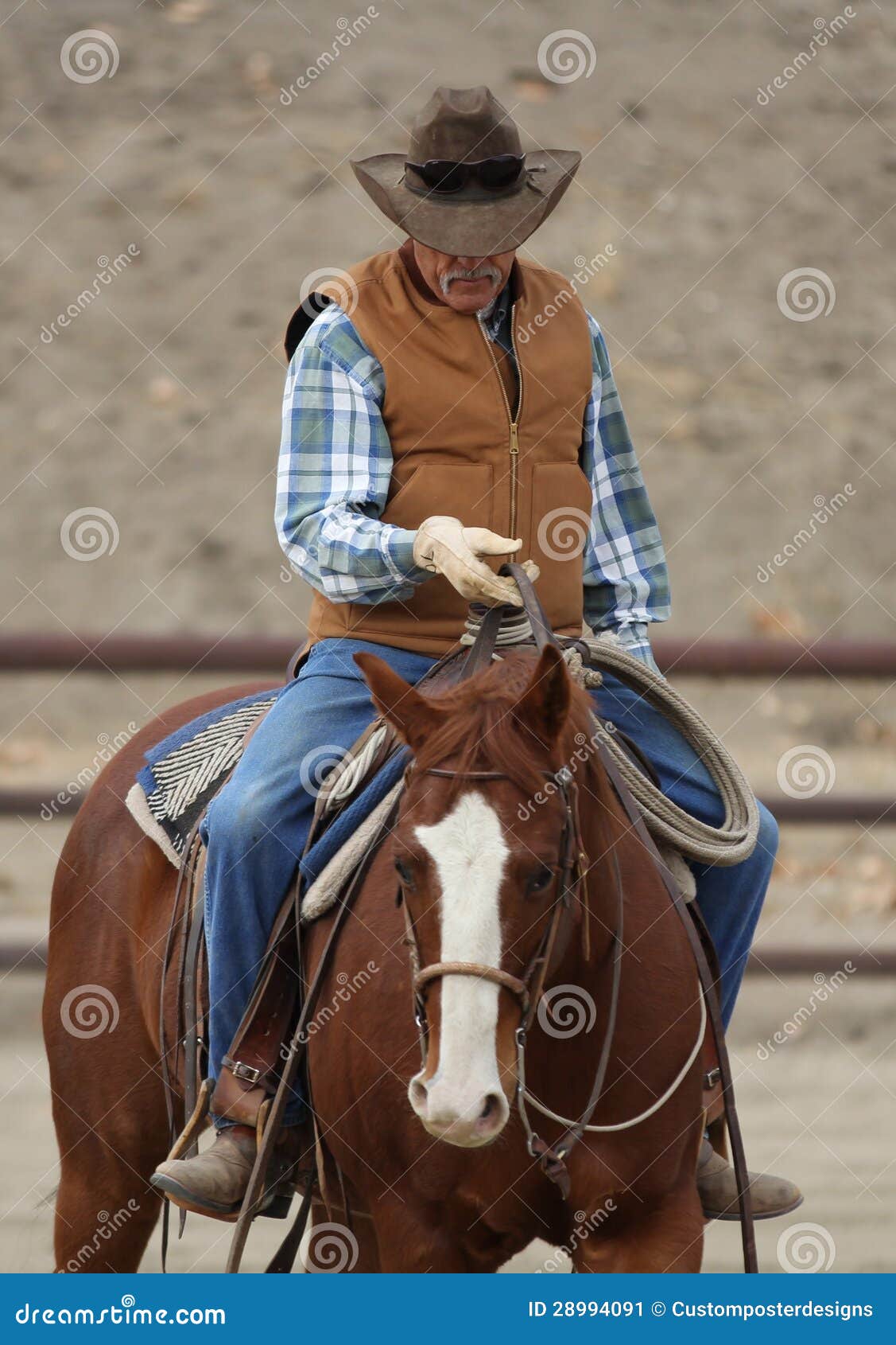 Cowboy Training A Horse II. Stock Photography | CartoonDealer.com #29761382