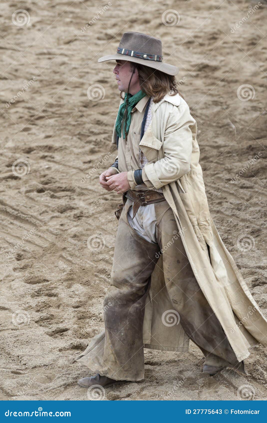 Cowboy walking stock image. Image of gunfight, andalusia - 27775643