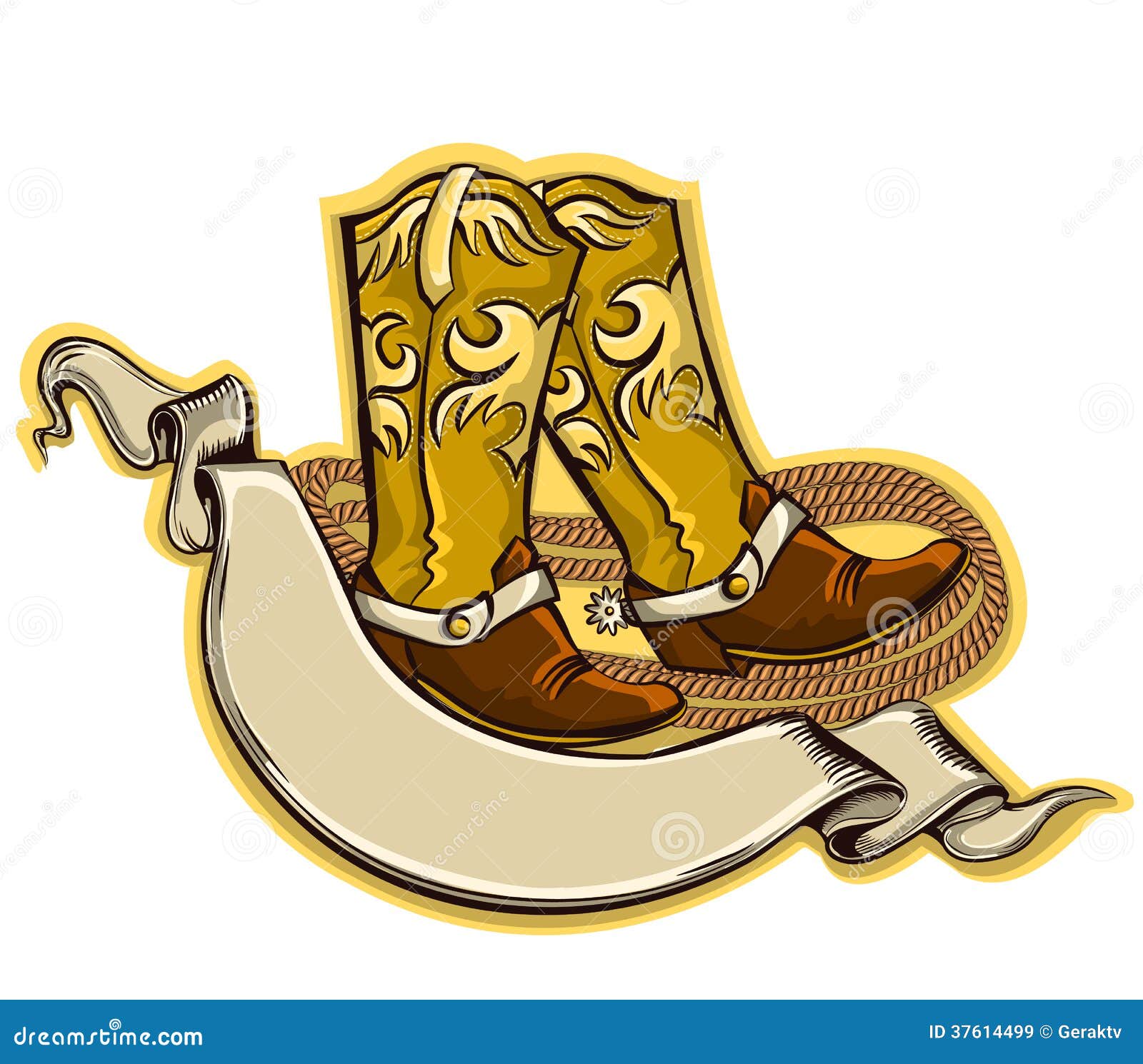 Cowboy Wild West Background Cartoon Vector | CartoonDealer.com #37614499