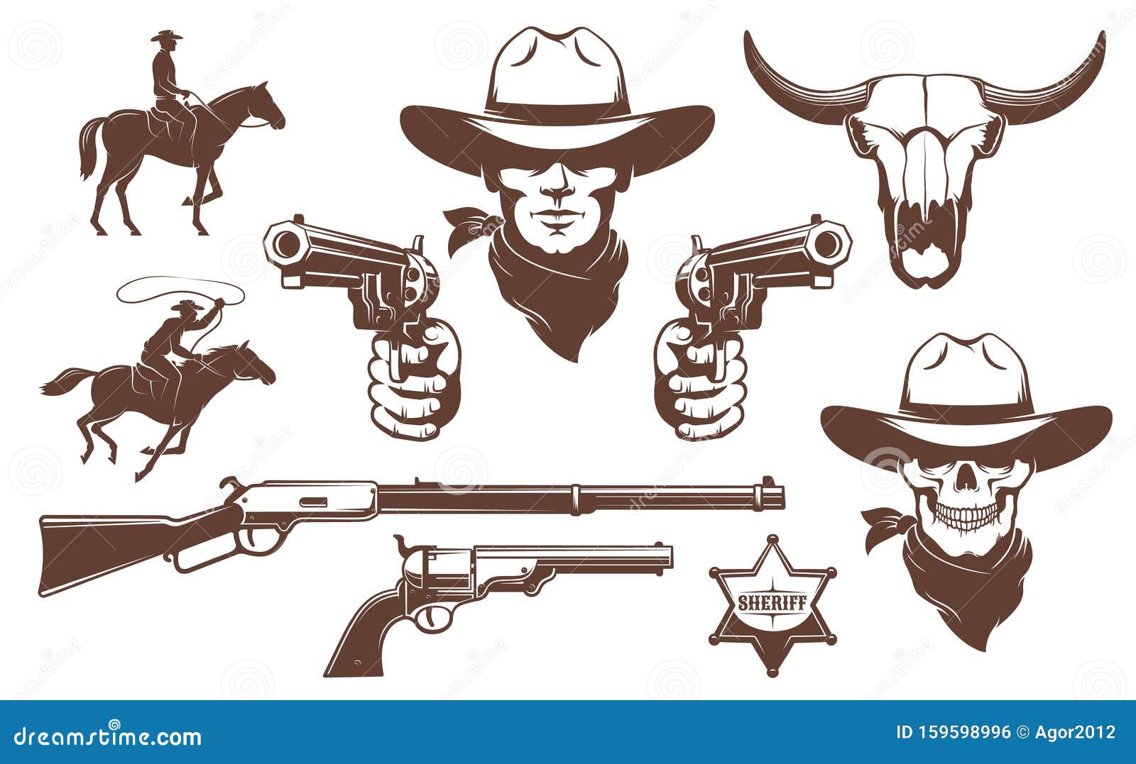 Cowboy Gun Silhouette