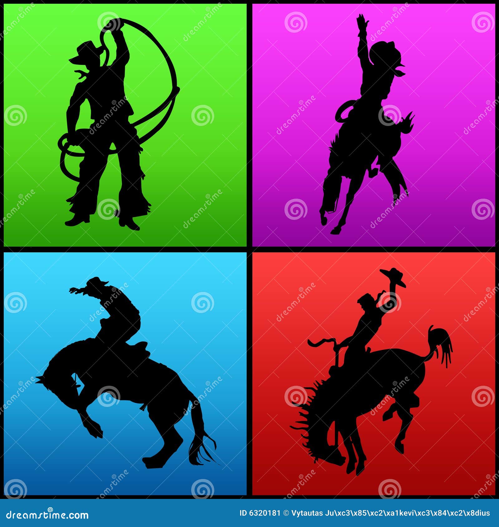 Cowboy Shapes Stock Illustrations – 336 Cowboy Shapes Stock ...