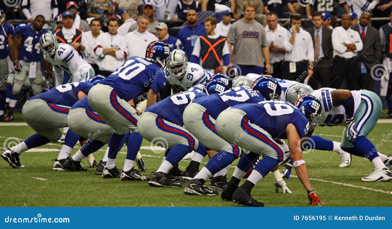 Cowboys Defense NY Giants Offense Editorial Image - Image of blue ...