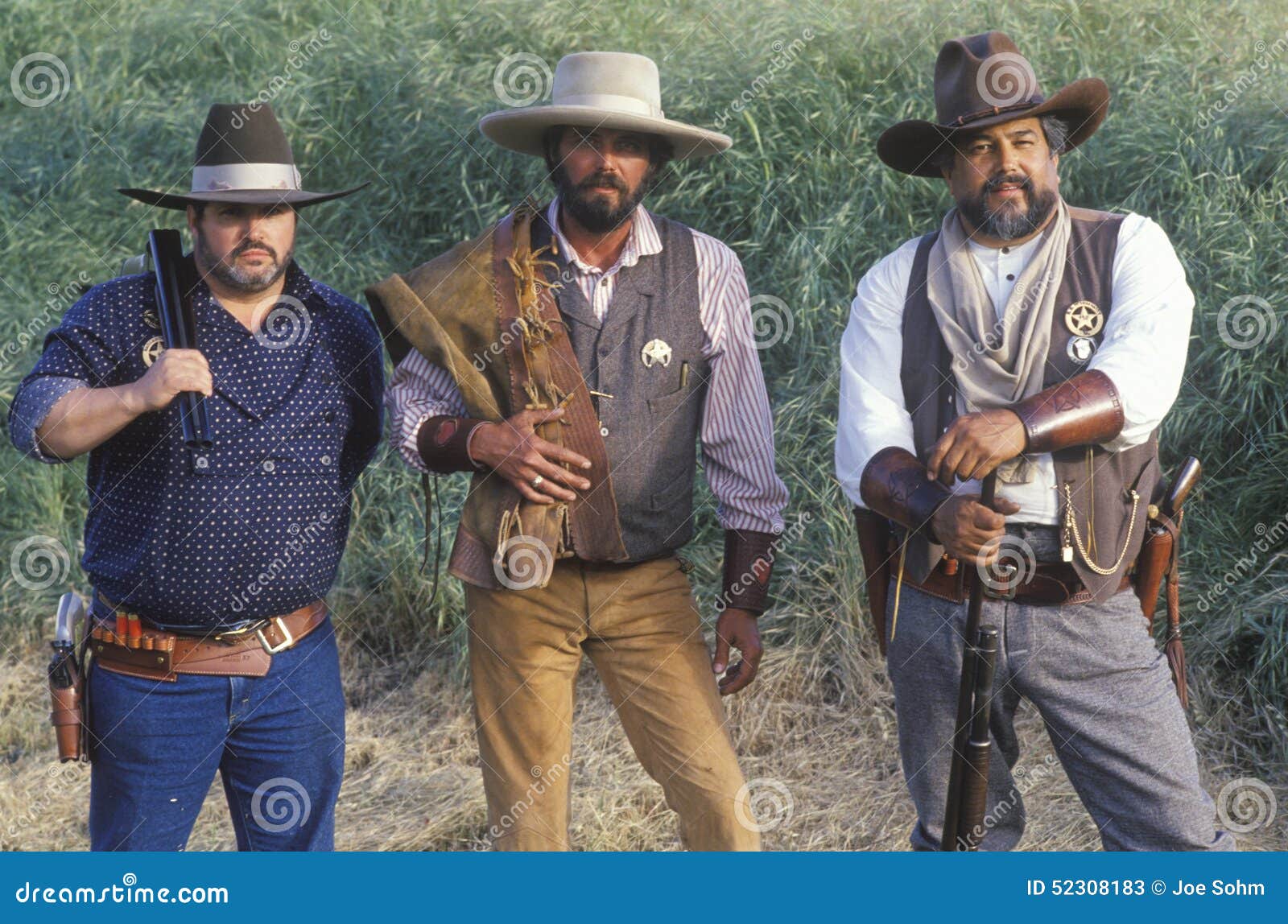 Cowboys in Full Costume during Frontier Reenactment+B3 Editorial Stock ...