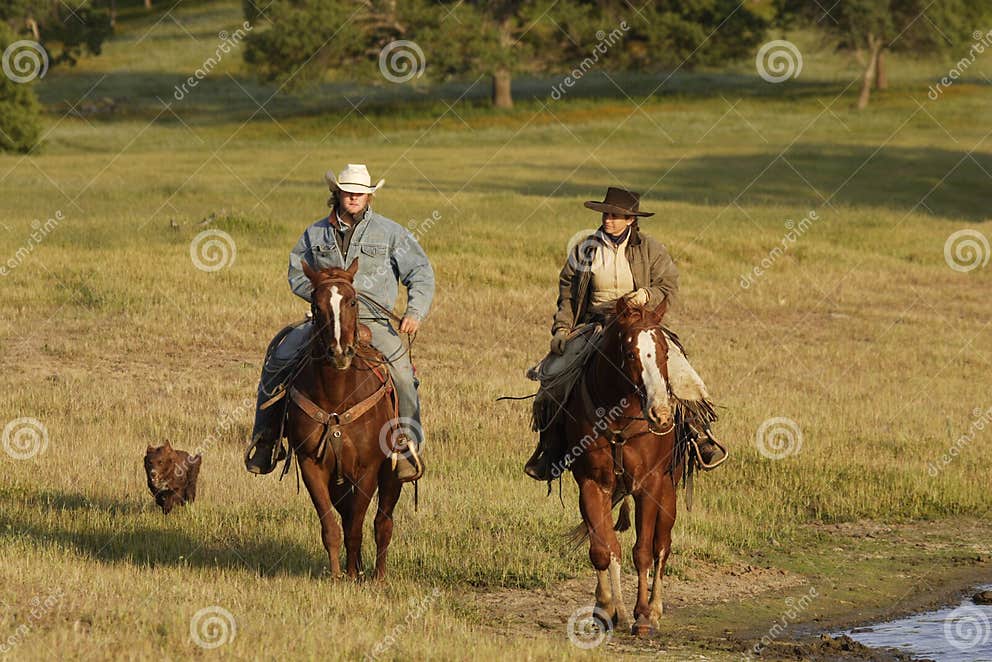Cowboys on Horseback stock photo. Image of spring, grass - 5306646