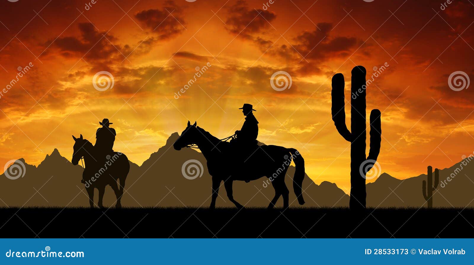 Cowboys mit Pferden stockbild. Bild von mitfahrer, bauernhof - 28533173