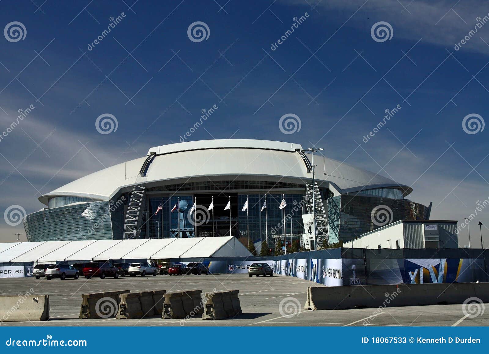 Cowboys Stadium Security Barriers Editorial Stock Photo - Image of ...