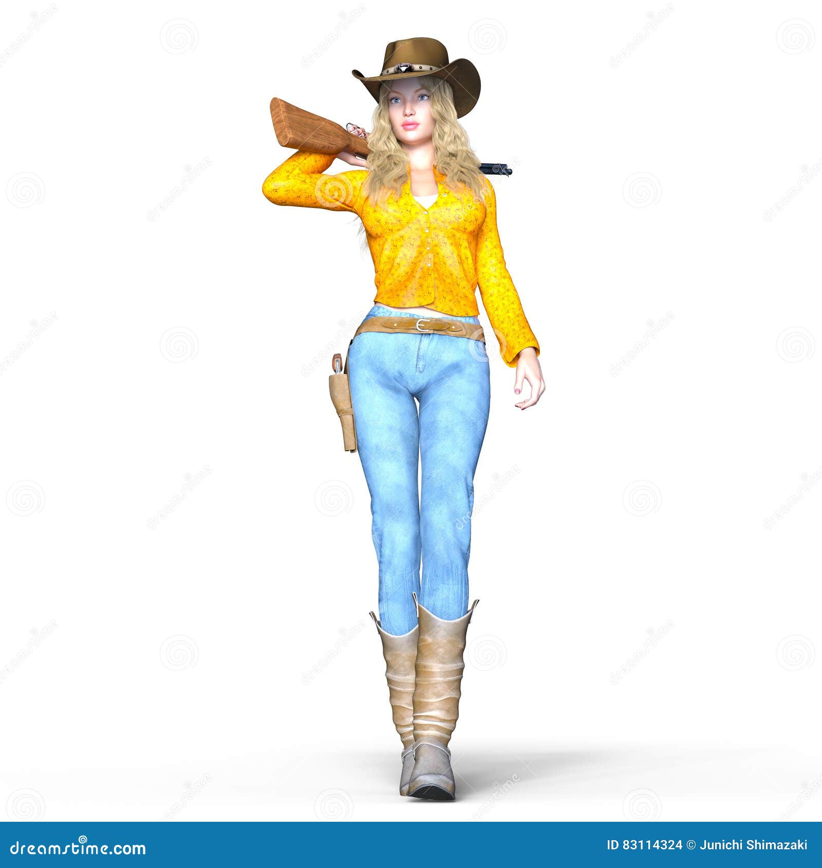 Cowgirl Stock Illustration Illustration Of Gallon Young 83114324