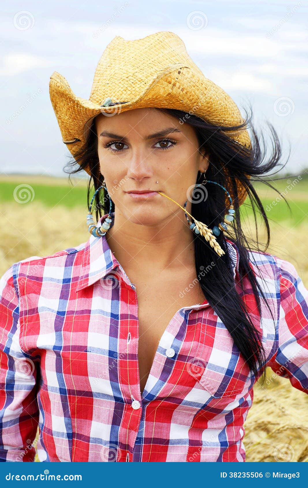 Cowgirl Portrait Vertical Royalty Free Stock Image - Image: 38235506