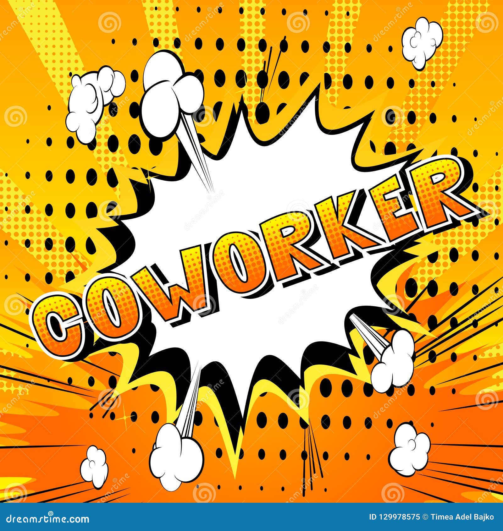Coworker - Comic Book Style Word. Stock Vector - Illustration of ...
