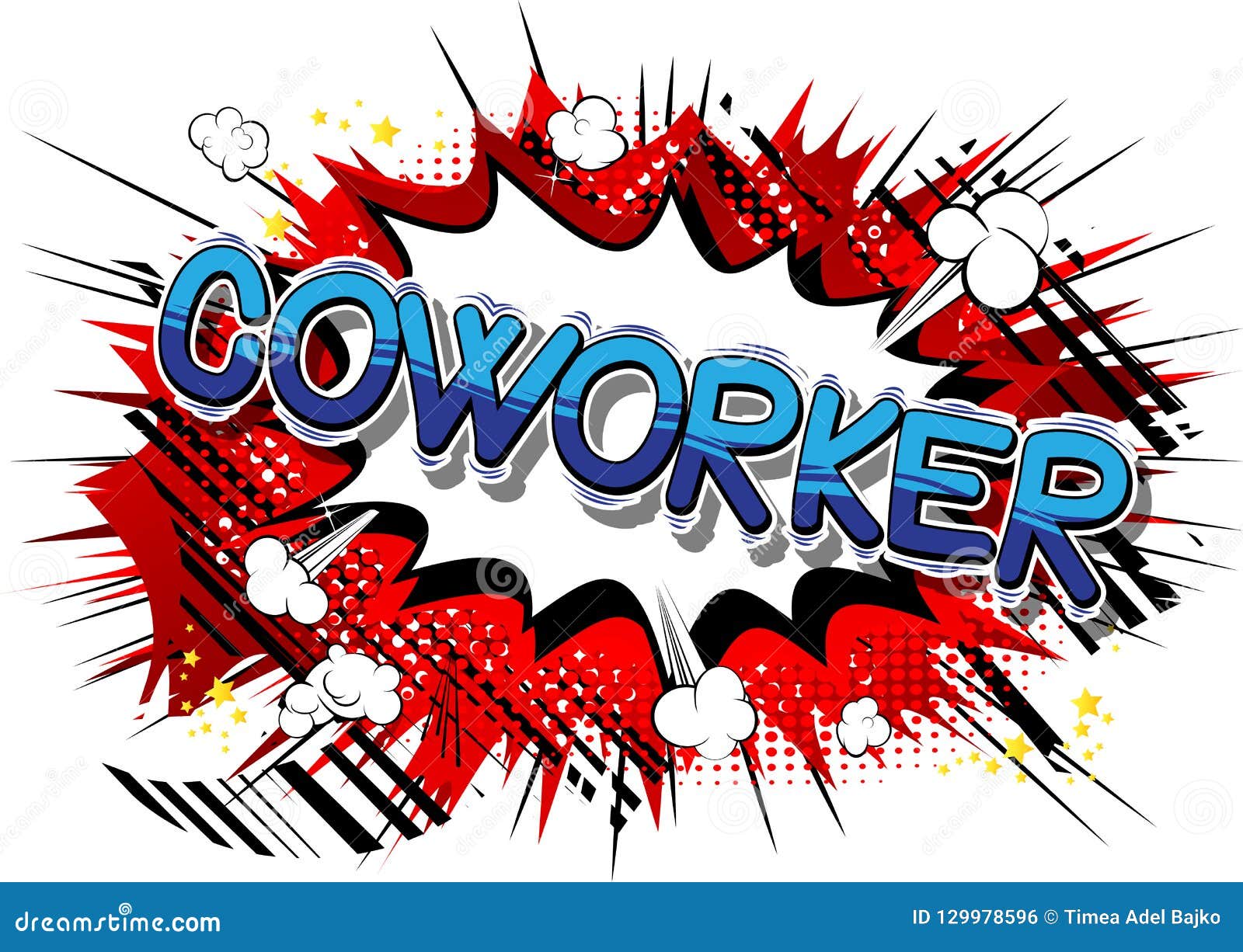 Coworker - Comic Book Style Word. Stock Vector - Illustration of action ...