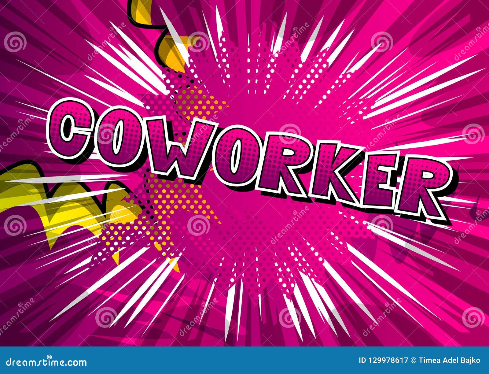 Coworker - Comic Book Style Word. Stock Vector - Illustration of ...
