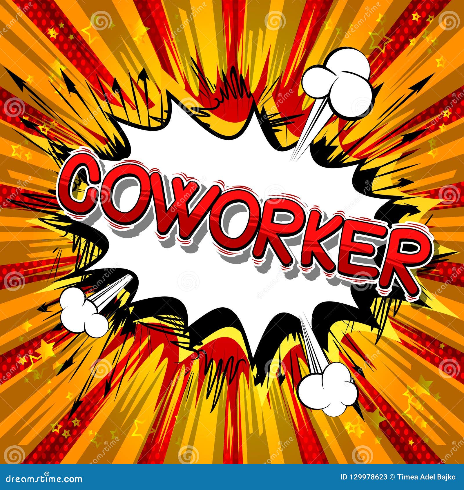 Coworker - Comic Book Style Word. Stock Vector - Illustration of comic ...