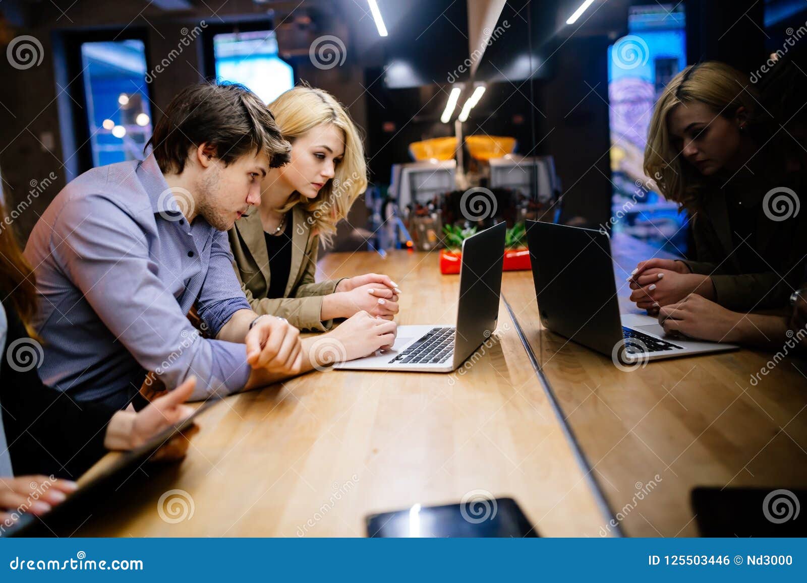Coworkers bonding in pub stock photo. Image of friendship - 125503446