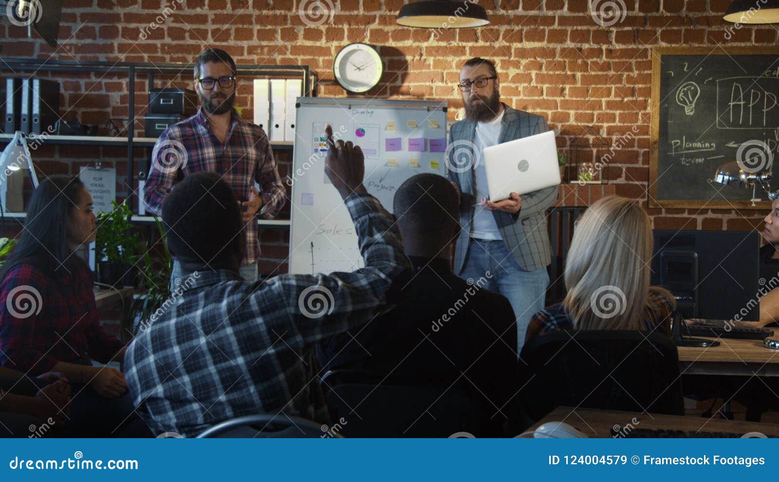 Coworkers Creating Software Application in Team Stock Image - Image of ...