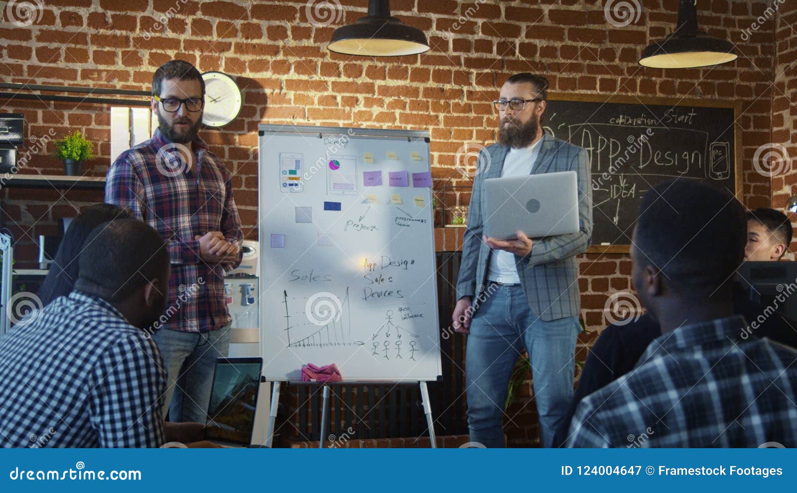 Coworkers Creating Software Application in Team Stock Image - Image of ...
