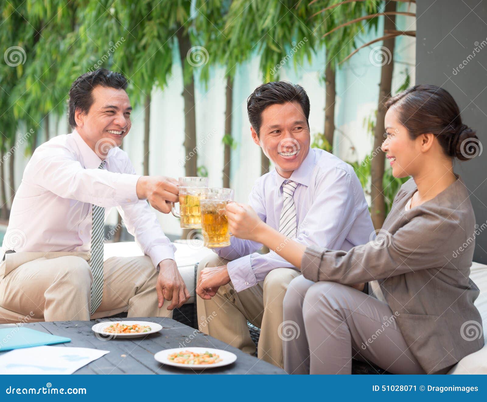 Coworkers drinking beer stock image. Image of asian, event - 51028071