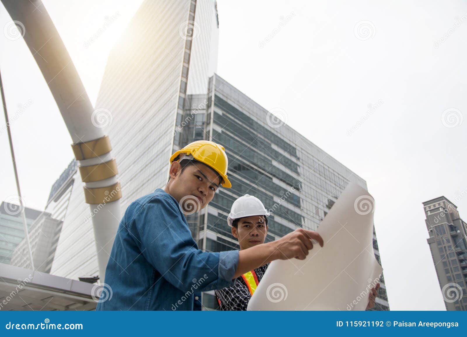 Coworkers of Engineer Discussing the Moving Forward Plan Stock Photo ...