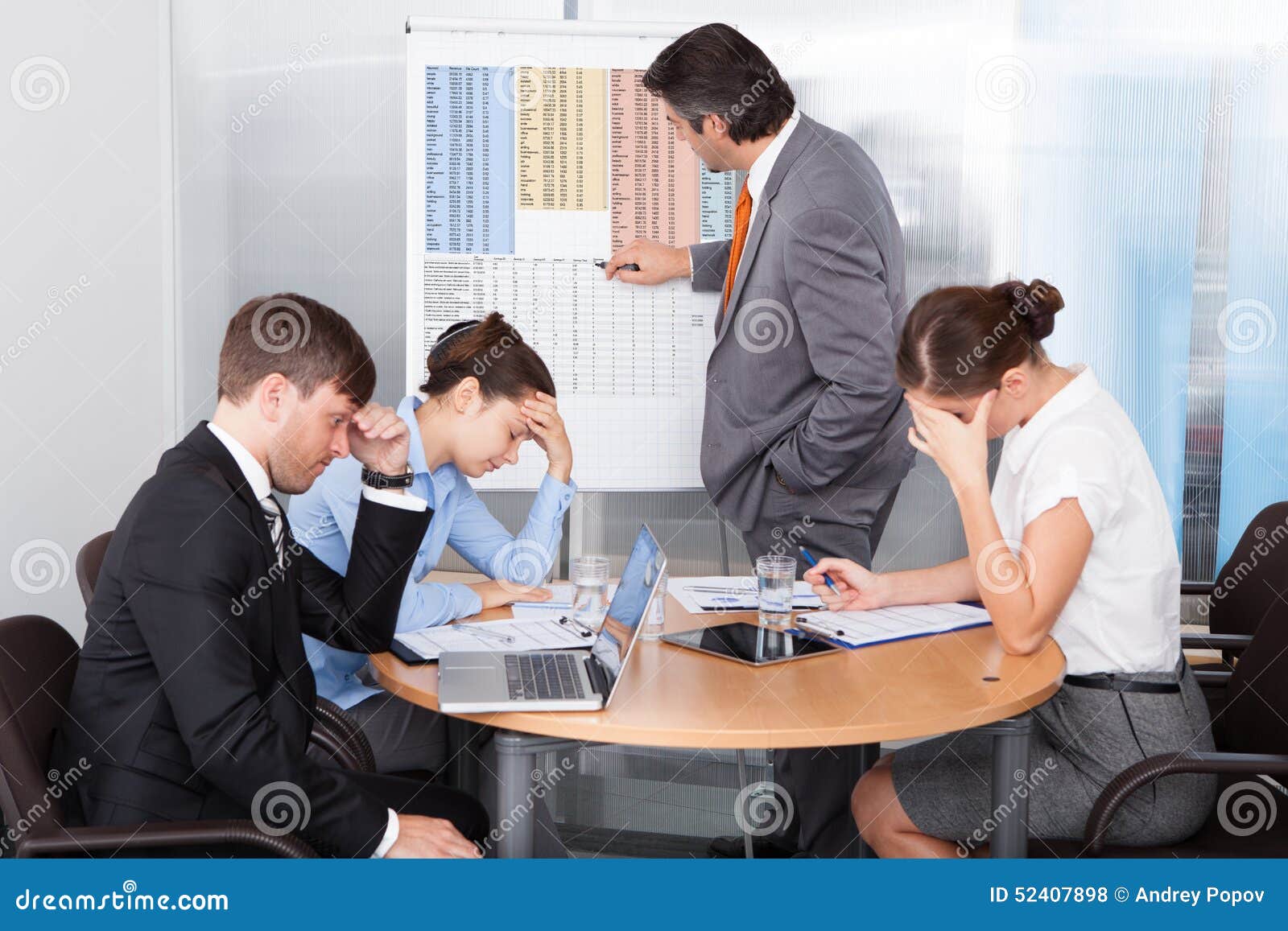 Coworkers getting bored stock photo. Image of executive - 52407898