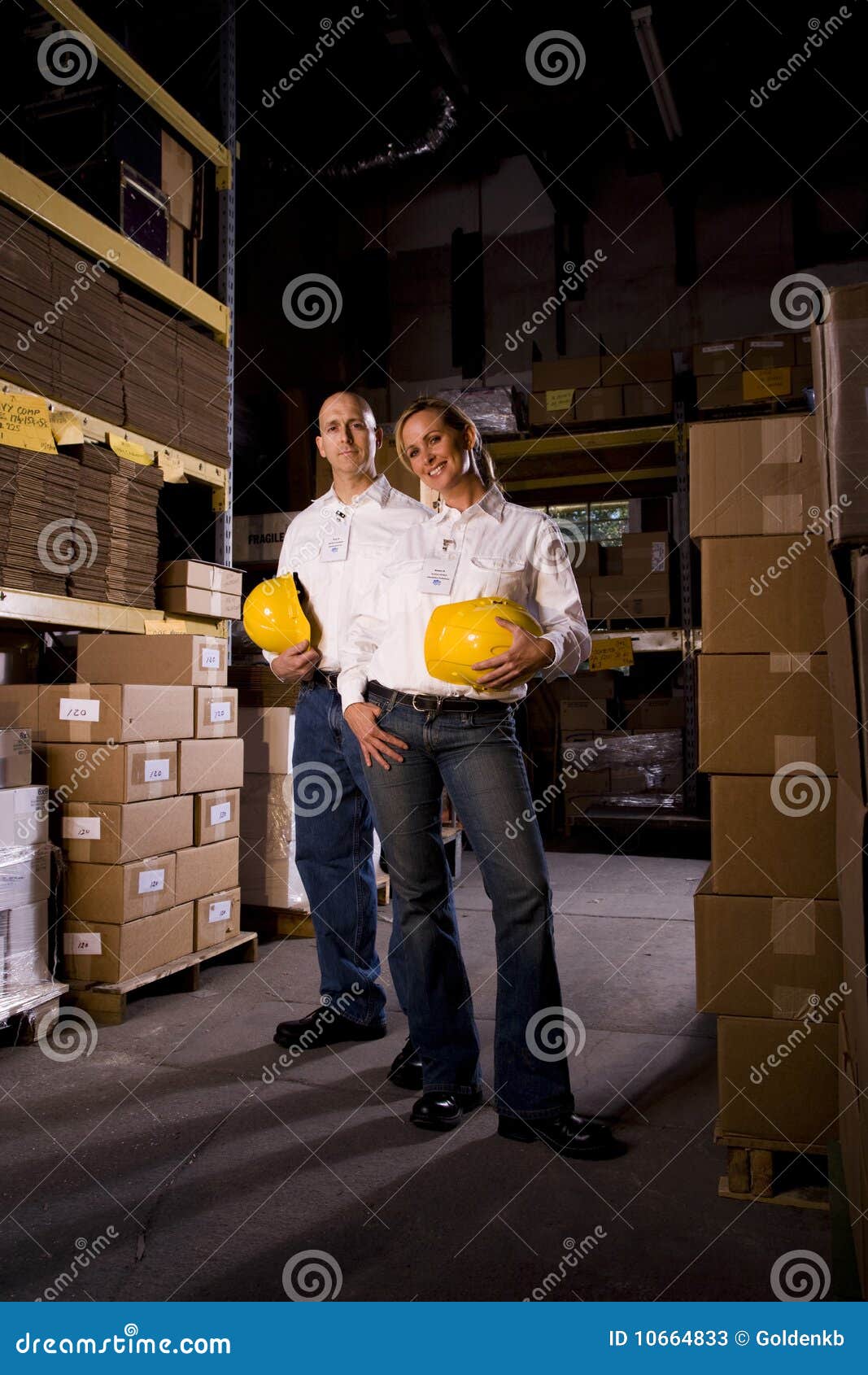 Coworkers in Office Storage Room Stock Image - Image of portrait ...