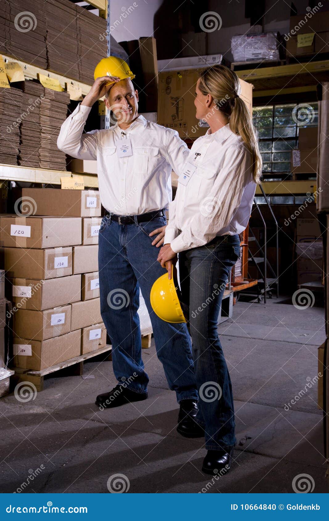 Coworkers in Office Storage Room Stock Photo - Image of female, denim ...