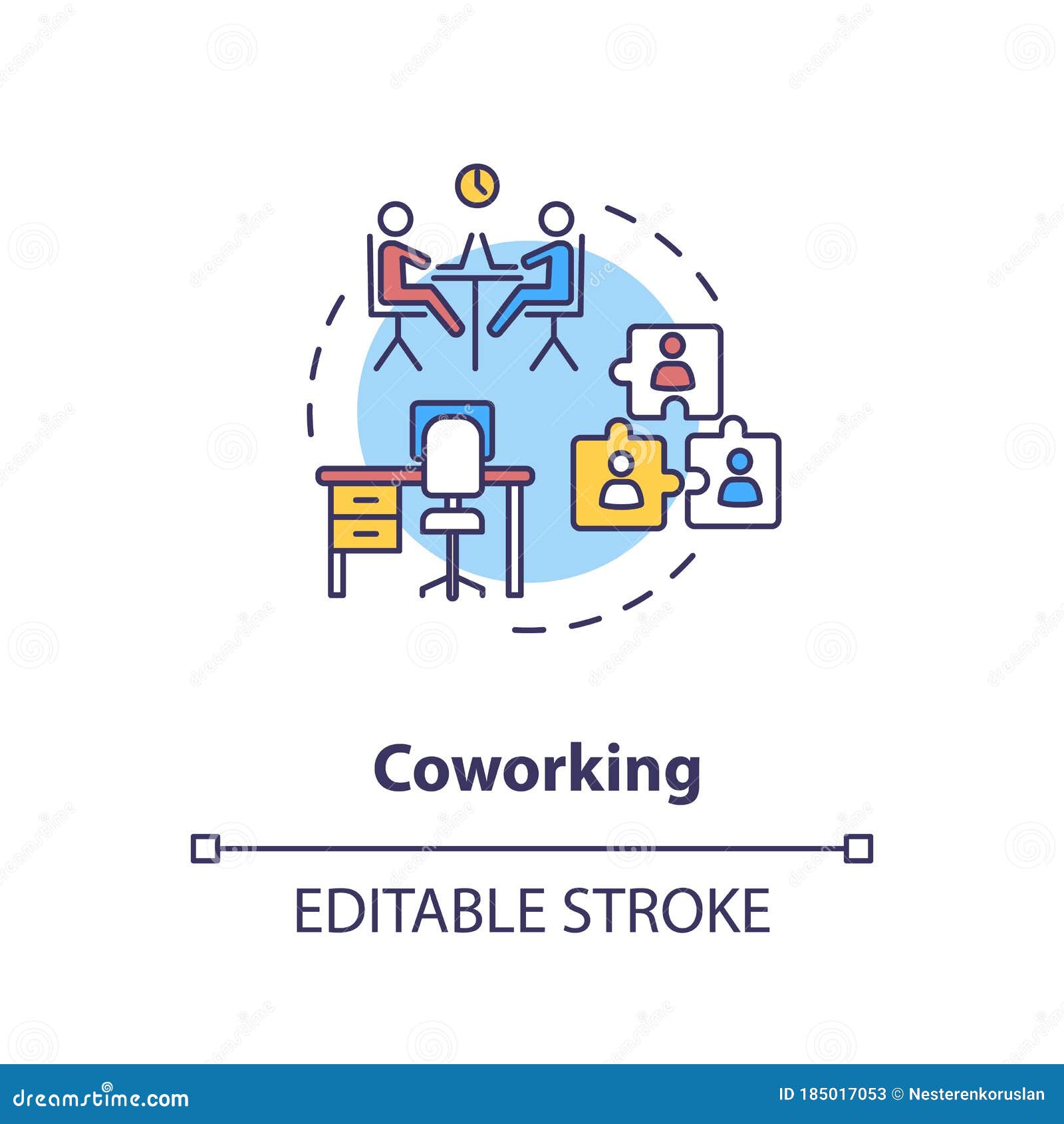 Coworking Concept Illustartion. Vector Illustration | CartoonDealer.com ...