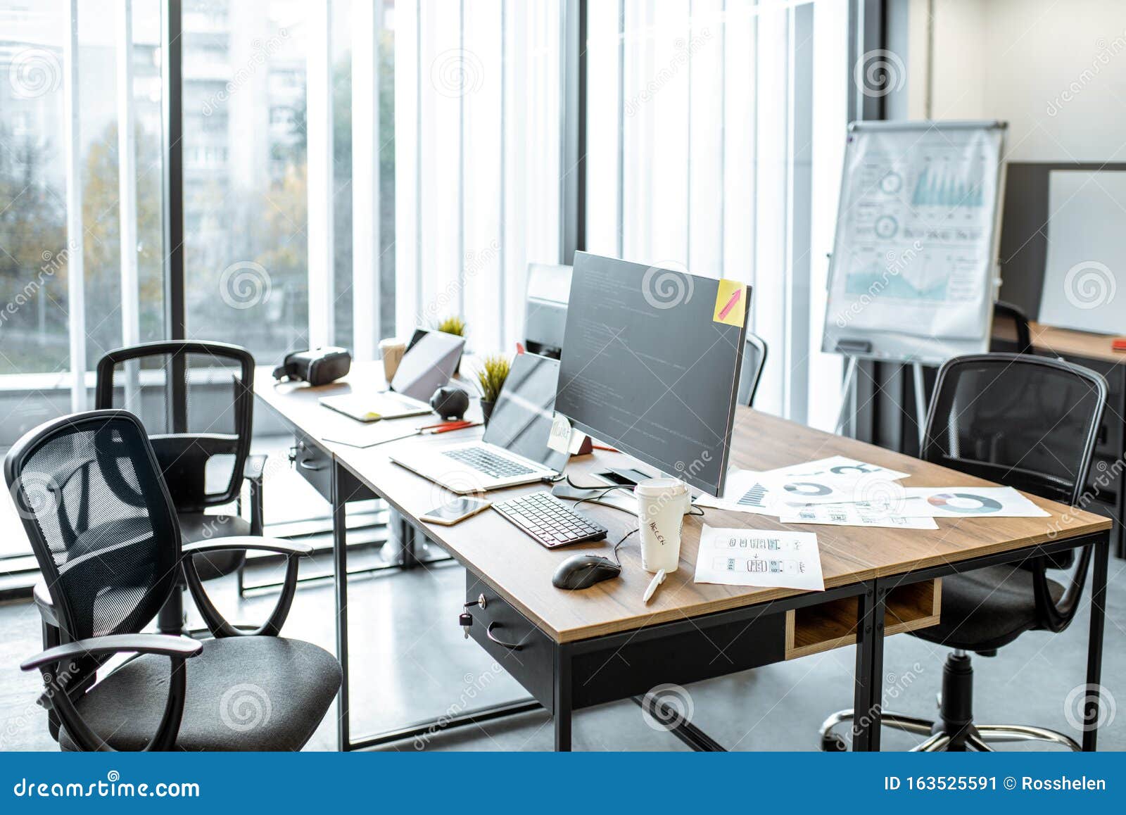 Coworking Space with Working Places Stock Image - Image of network ...