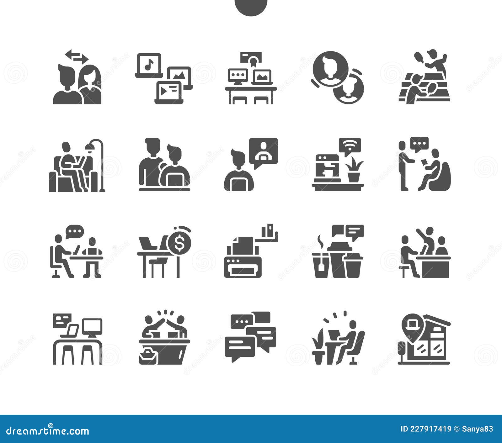 Coworking. Workplace. Experience Exchange. Individual Work. Stock ...