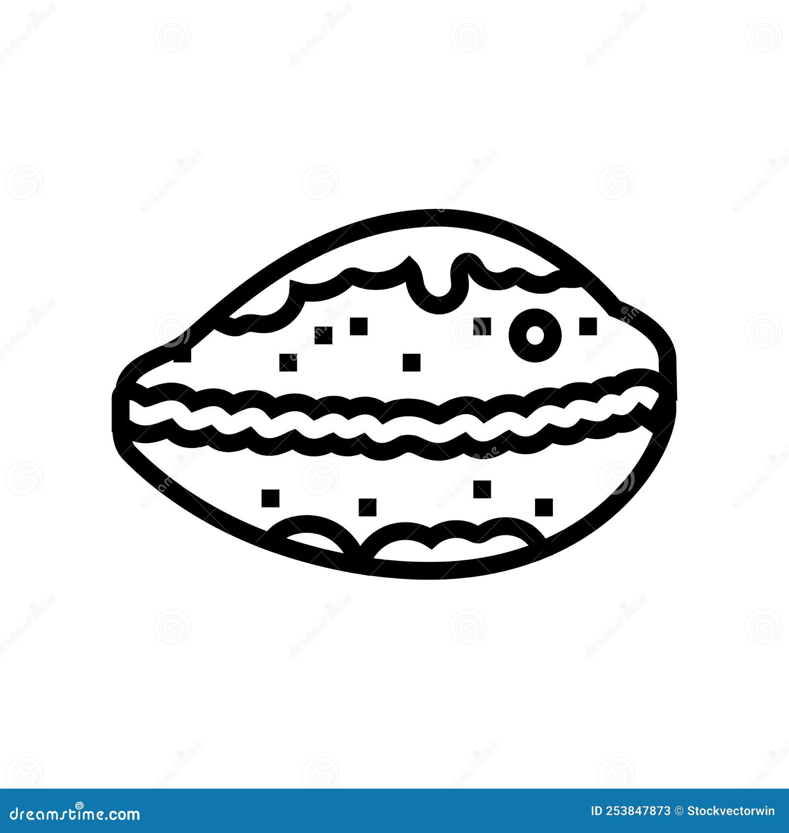 Sea Shell Cowrie Tiger Pattern. Hand Drawn Sketch Style Vector Drawing ... Sea Shell Cowrie Tiger Pattern. Hand Drawn Sketch Style Vector Drawing ...