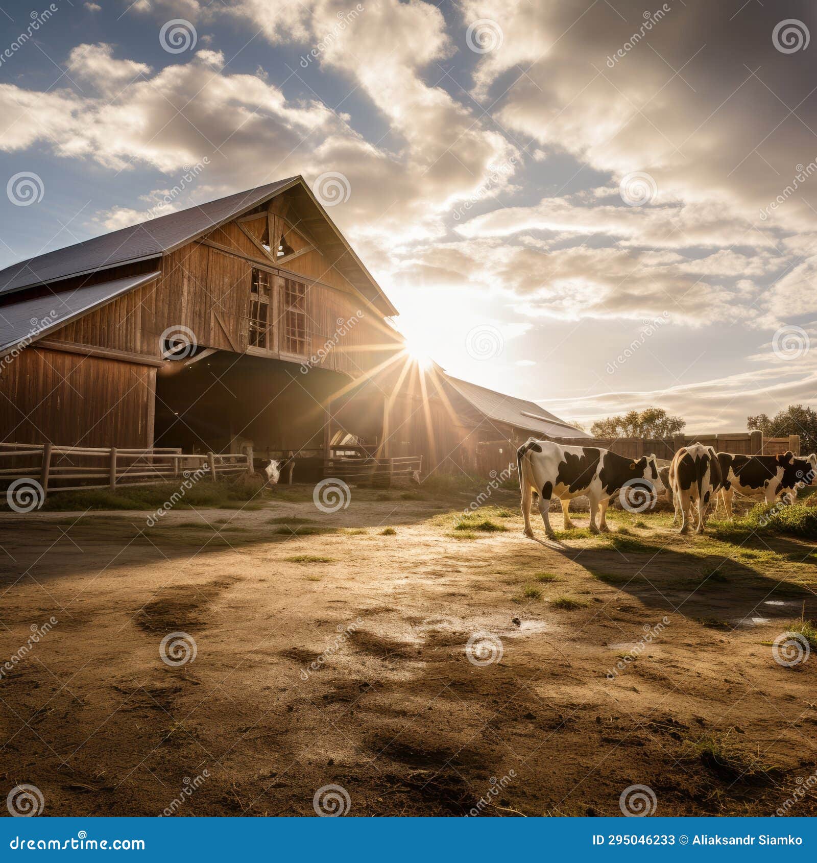 Cows in barn stock image. Image of summer, house, rustic - 295046233