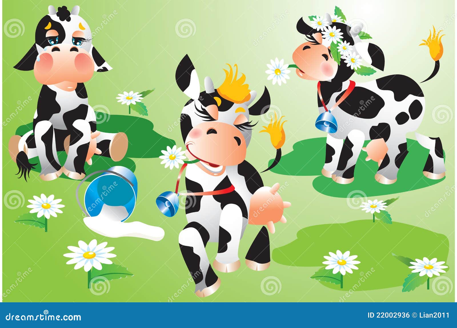 Cows cartoons stock vector. Illustration of childish - 22002936