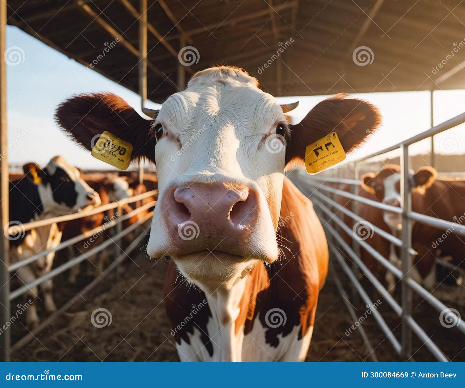 Cows in the Farm. Cowshed with Cows. Stock Image - Image of nature ...