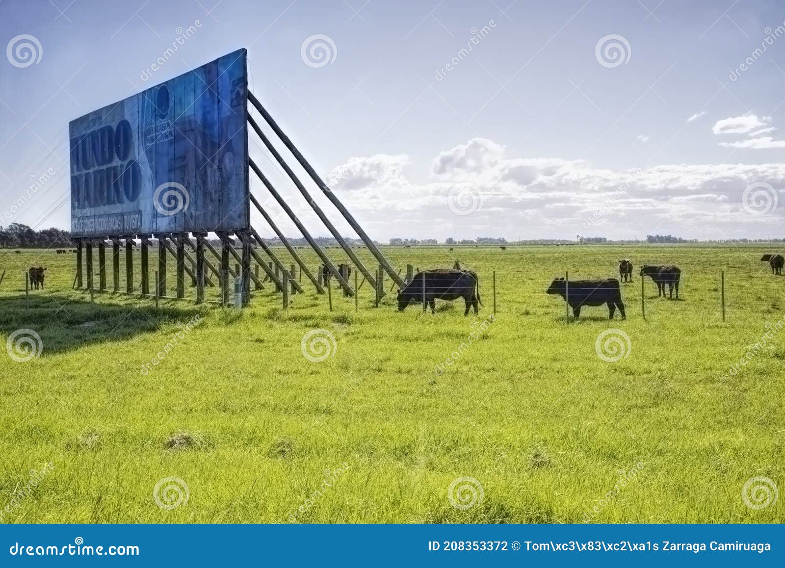Advertisement Poster on the Pasture Fields Editorial Photography ...
