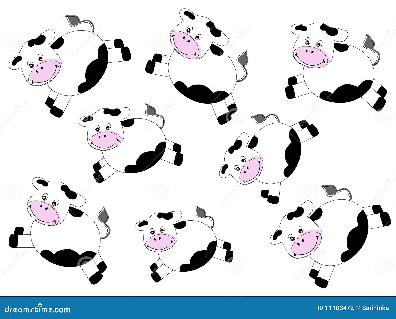 Cows pattern stock vector. Illustration of black, artwork - 11103472