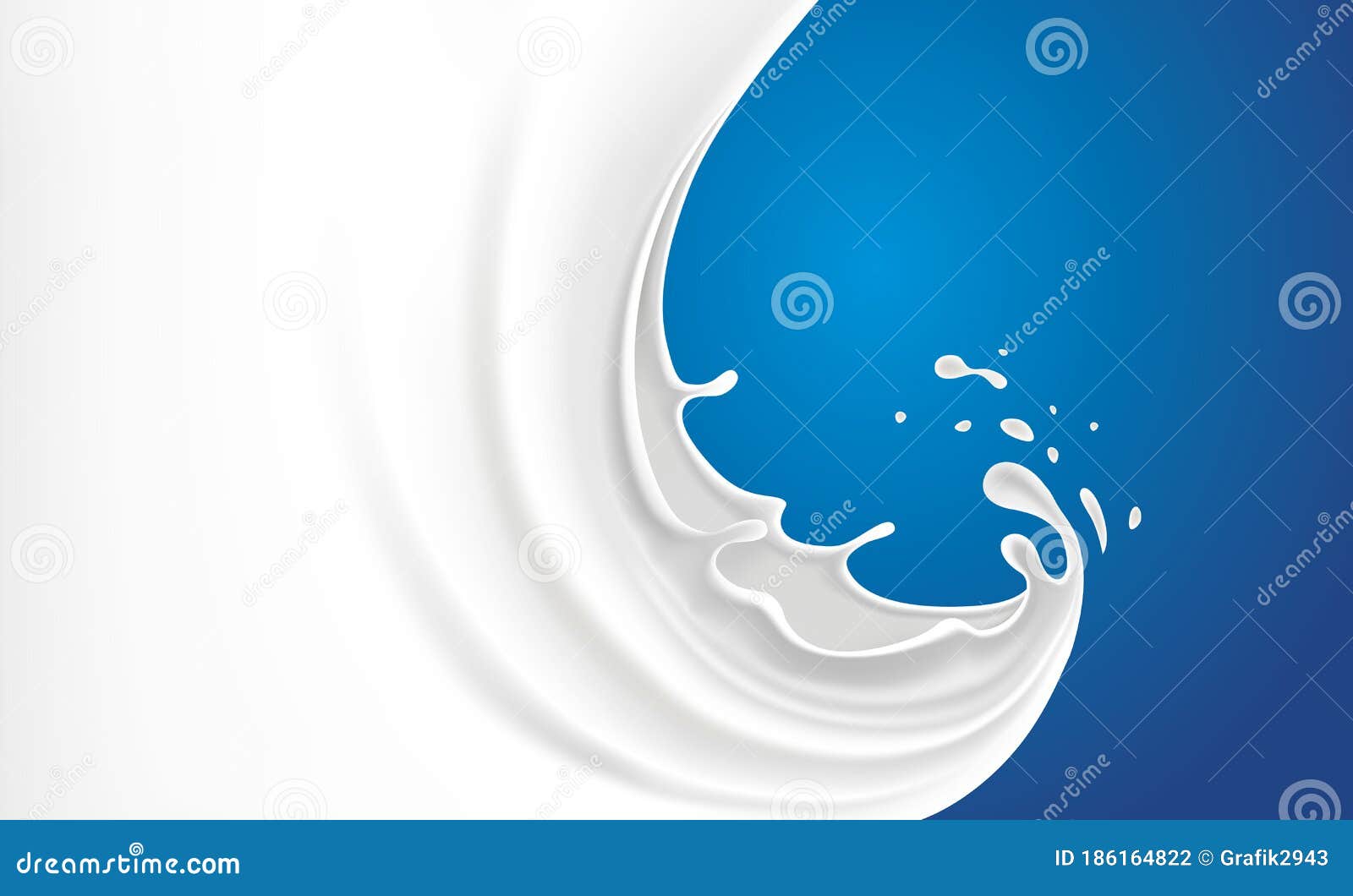 Cows, Sheeps, Milk Splash on Blue Background Stock Photo - Image of ...