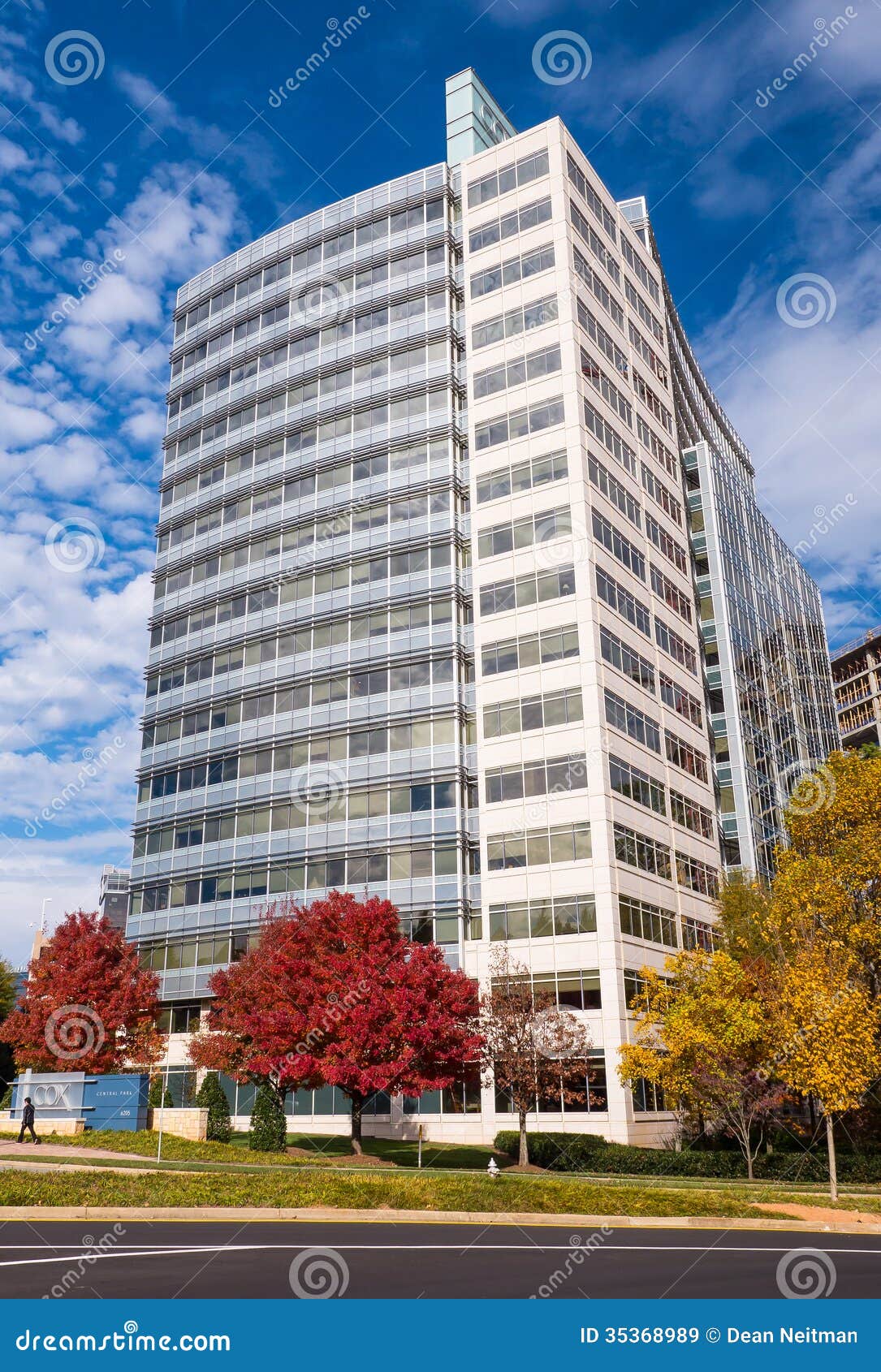 Cox Building in Fall editorial stock image. Image of building - 35368989