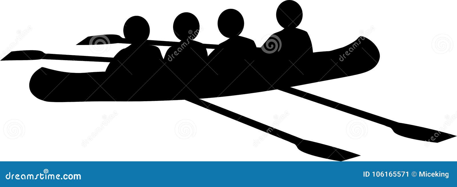Coxed four Rowing stock vector. Illustration of kayaking - 106165571