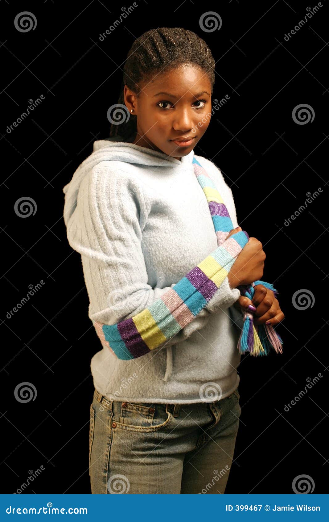 Coy stock image. Image of portrait, attractive, african - 399467