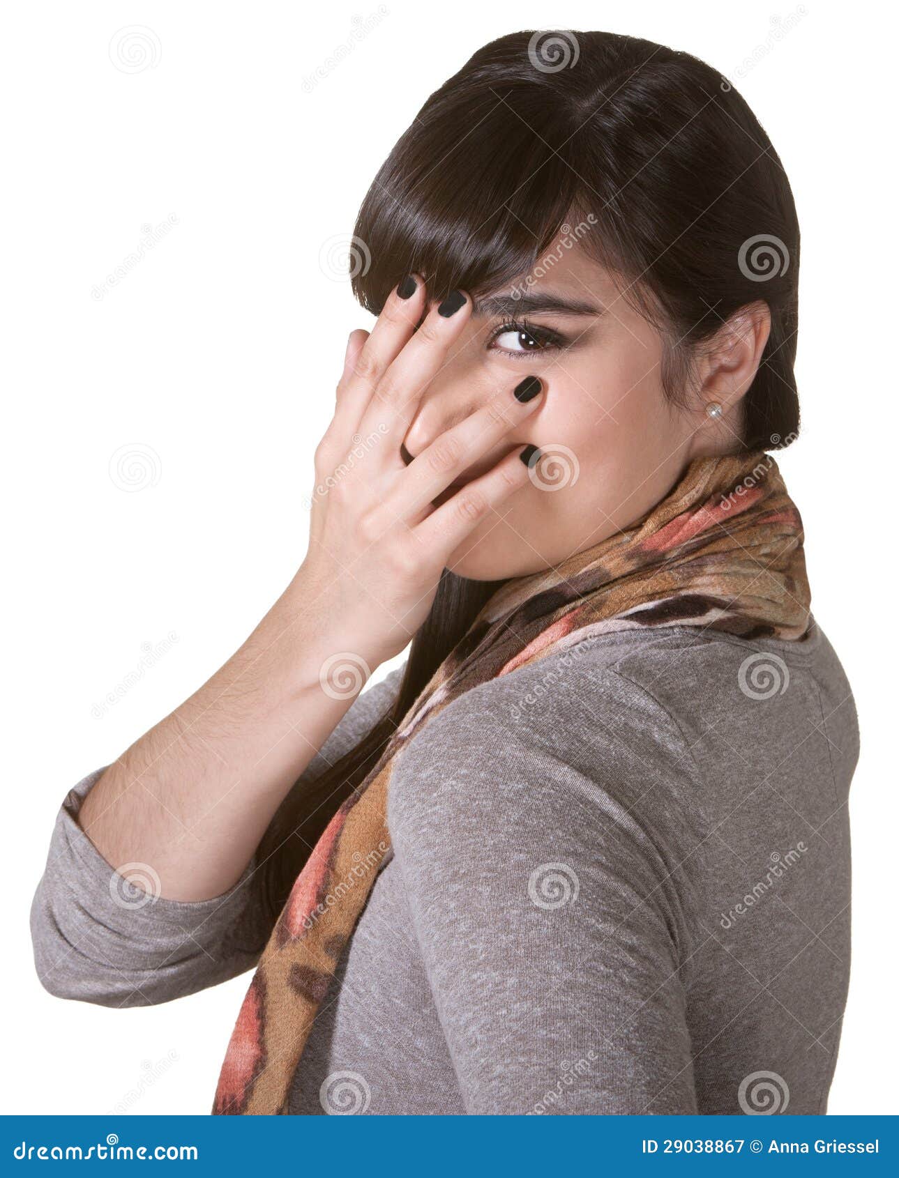 Coy Hispanic Female stock image. Image of playing, lady - 29038867