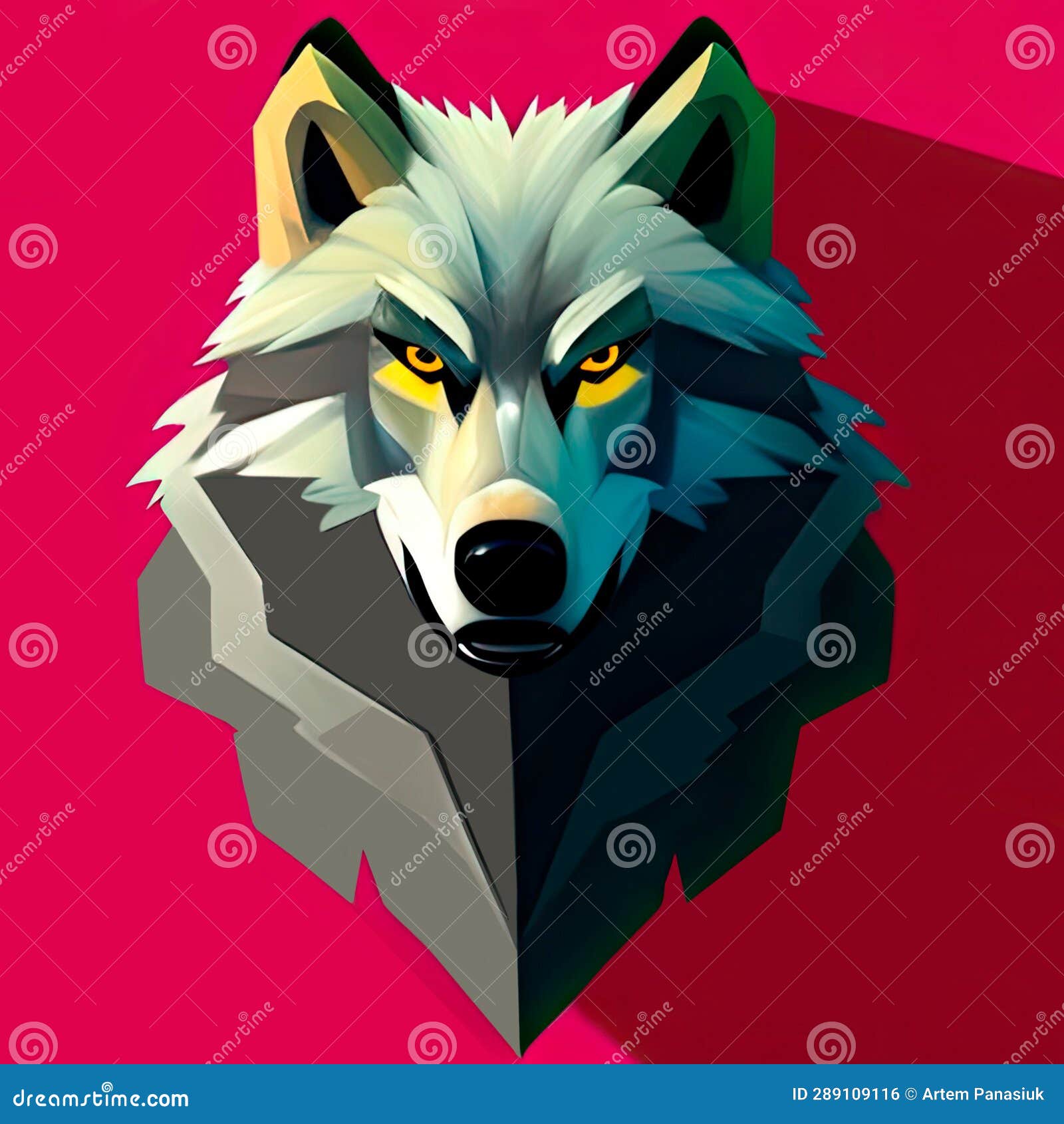 Coyote head icon stock illustration. Illustration of colored - 289109116