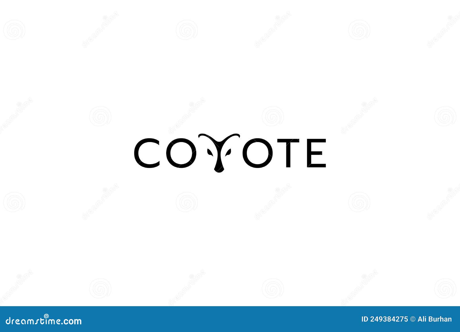 Coyote Logo Lineart Design Graphic Vector Illustration | CartoonDealer ...