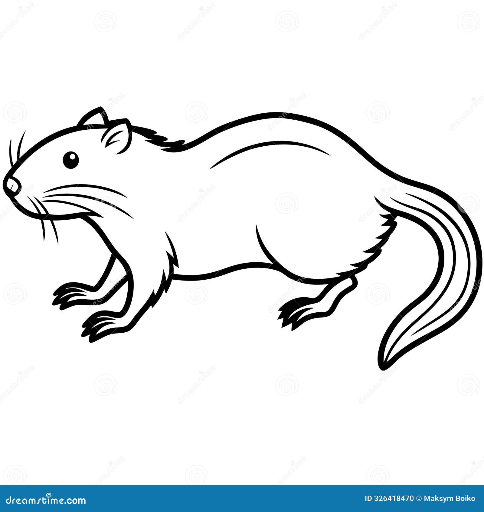 Coypu Beaver Runs Icon Vector Stock Vector - Illustration of isolated ...