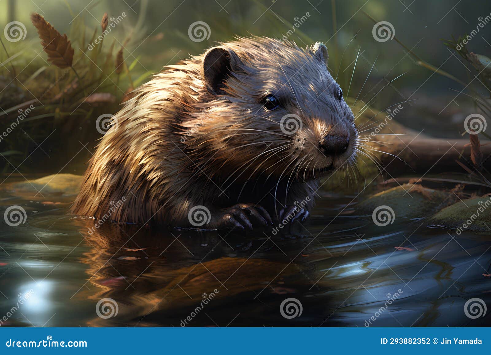 Coypu (Myocastor Coypus) In Water Stock Photo | CartoonDealer.com ...