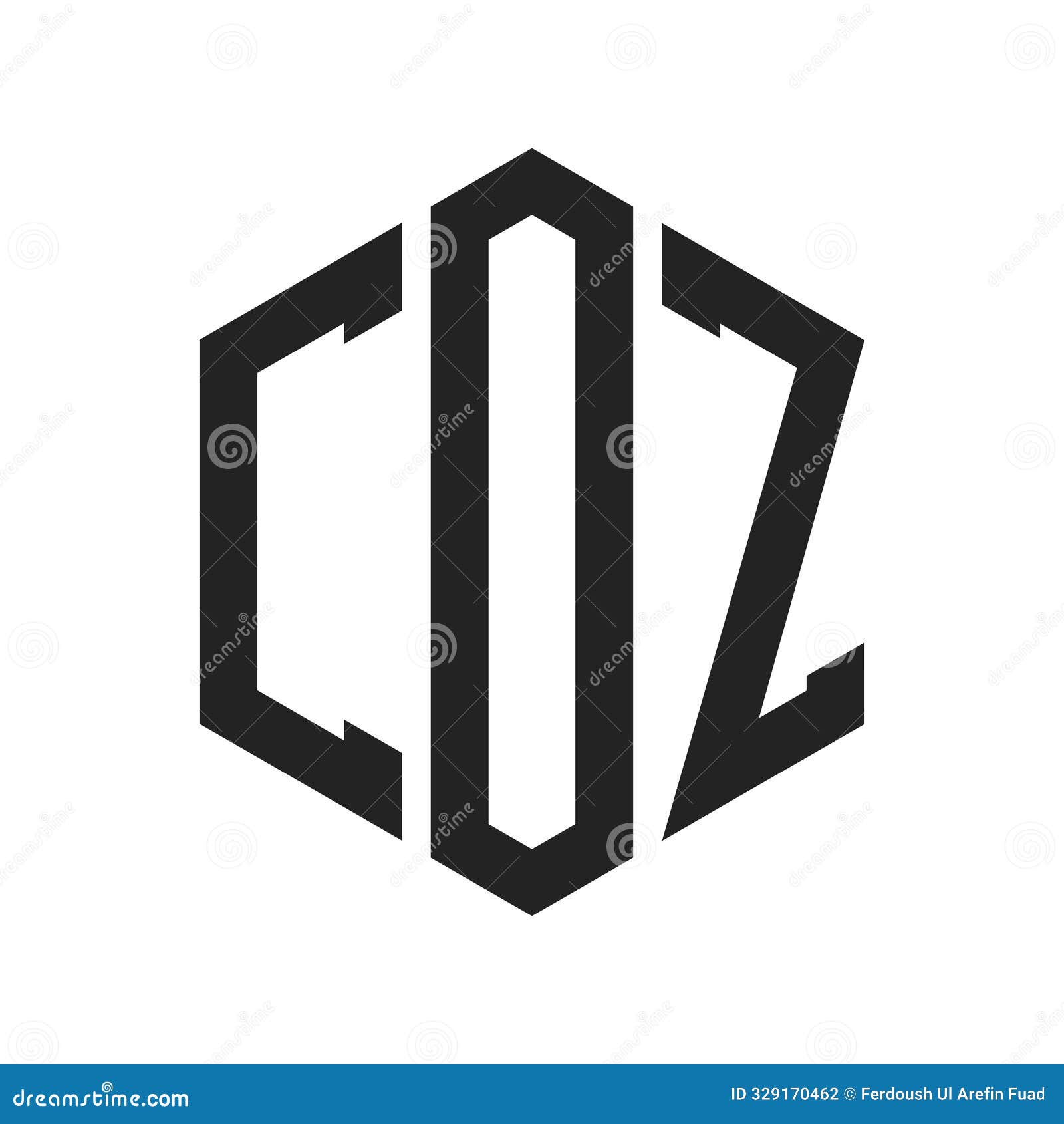 COZ Logo Design. Initial Letter COZ Monogram Logo Using Hexagon Shape ...