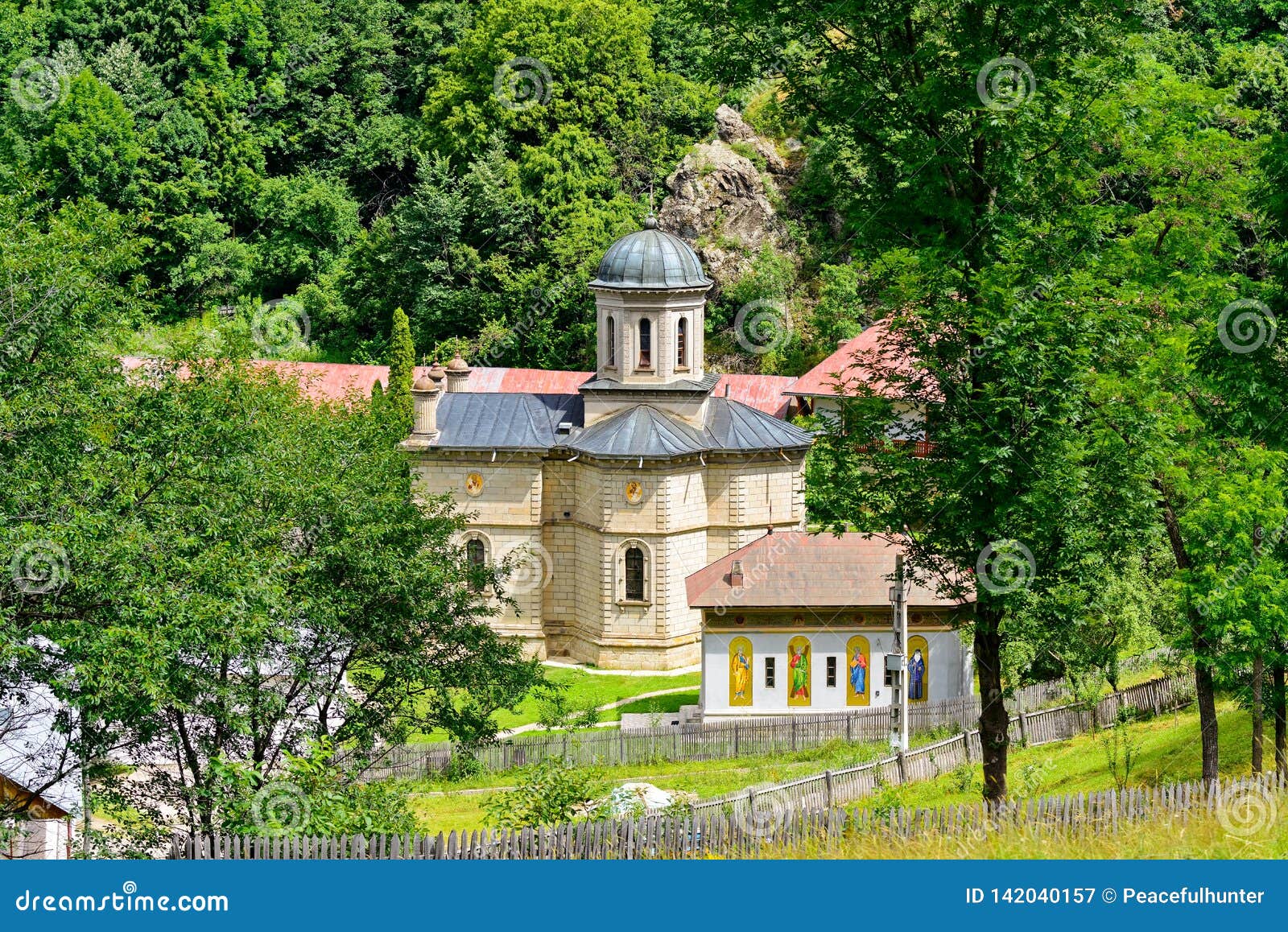 Cozia Monastery - Romania stock image. Image of caciulata - 142040157