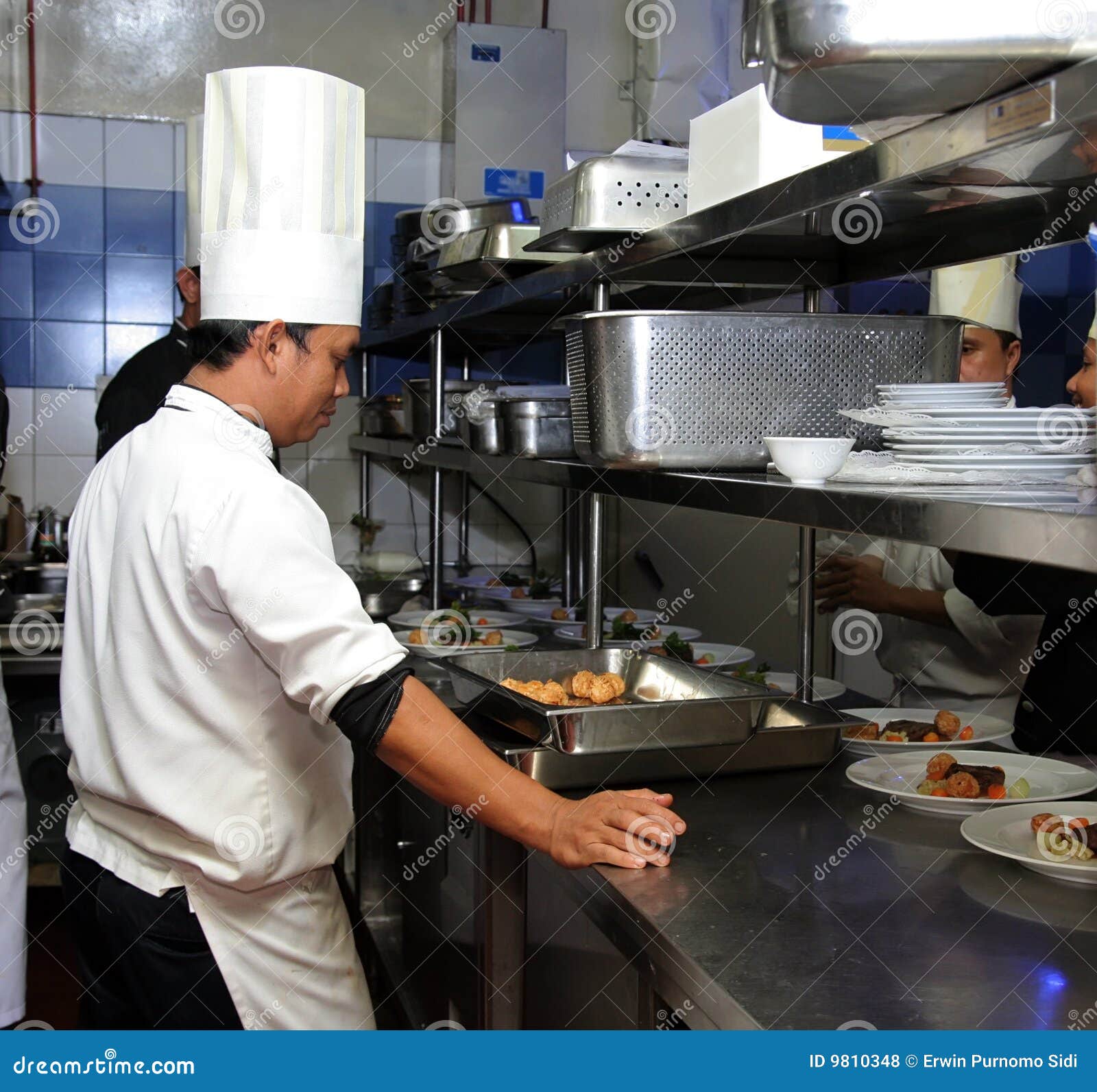 Cozinheiro Chefe No Trabalho Foto de Stock - Imagem de restaurante ...