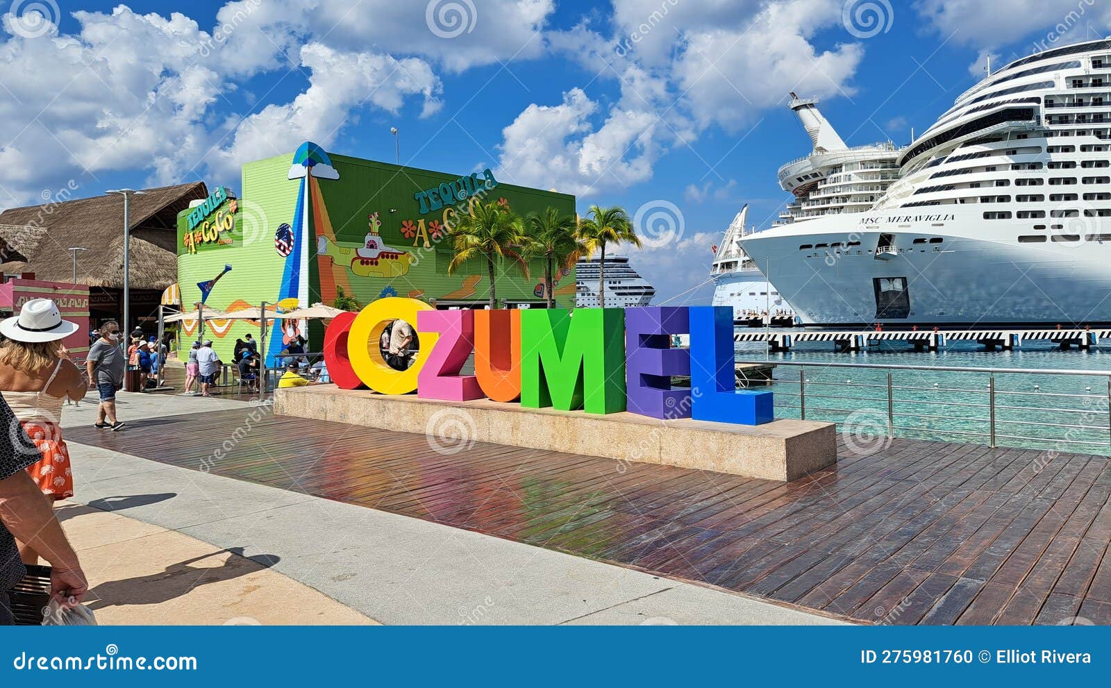 Cozumel Mexico Cruise port editorial image. Image of boardwalk - 275981760